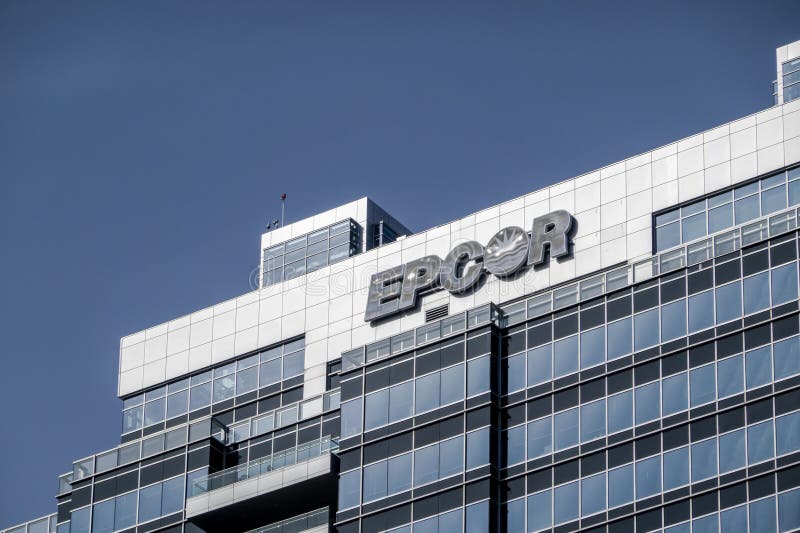 The Top of the Epcor Tower Building Sign Editorial Image - Image of ...