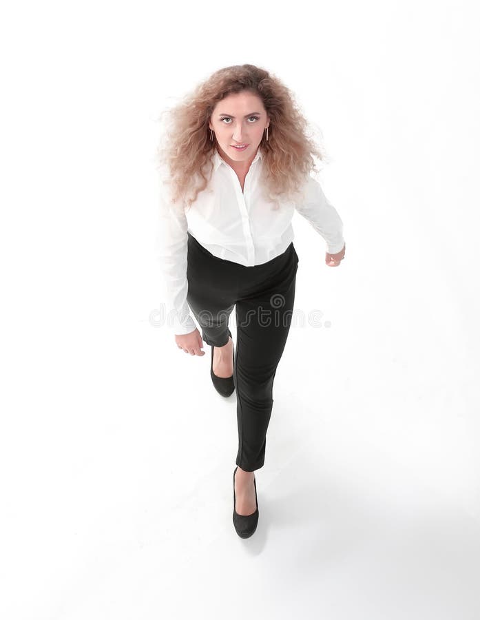 Executive Business Woman Goes Forward Stock Image - Image of forward ...