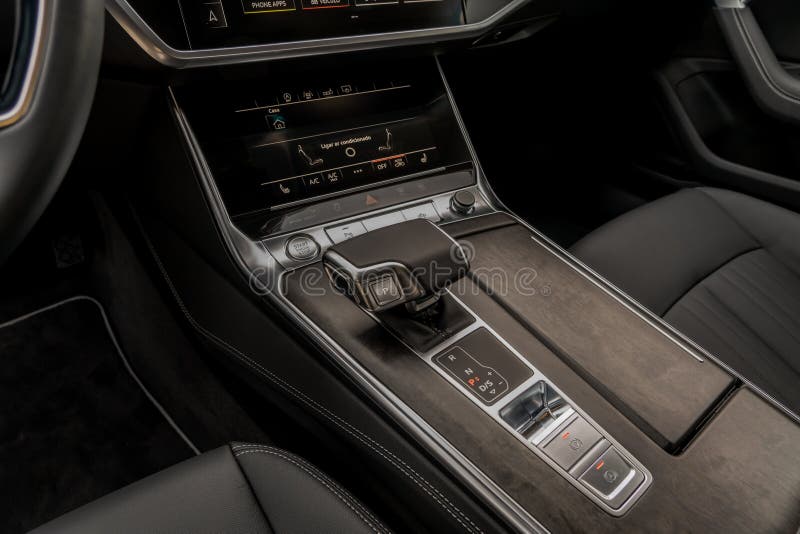 Top Executive Car Automatic Gear Shifter Stock Photo - Image of inside ...