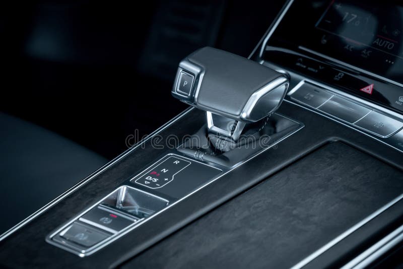 Top Executive Car Automatic Gear Shifter Stock Image - Image of five ...