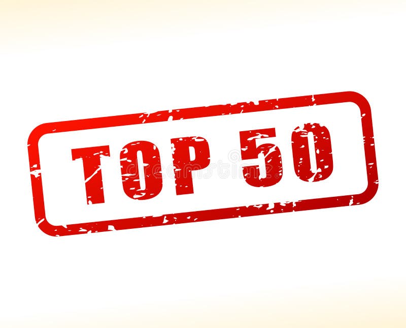 Top fifty text buffered stock vector. Illustration of isolated - 107542501