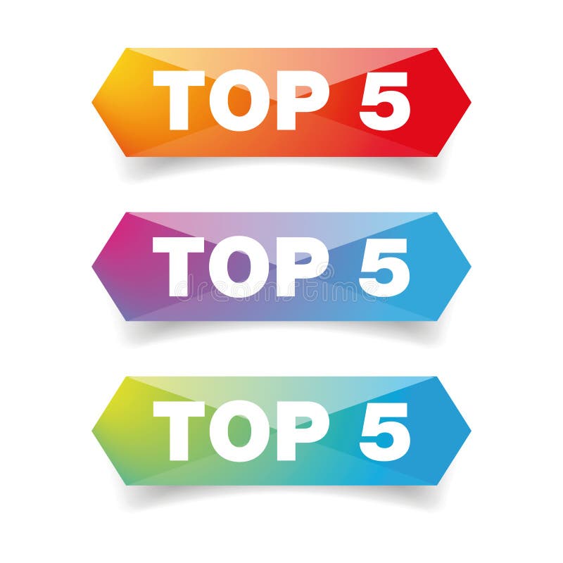 Top Five best of button stock vector. Illustration of white - 168246719