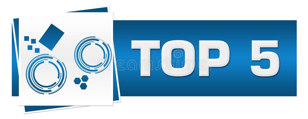 Top Five Blue Grey Technology Block Stock Illustration - Illustration ...