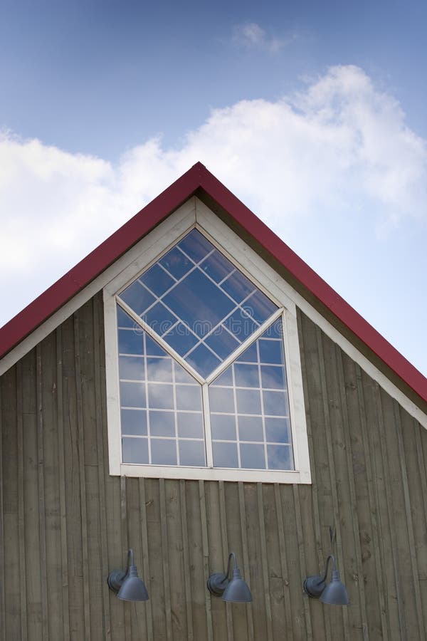 Top of a-frame Building with Custom Window Stock Photo - Image of ...