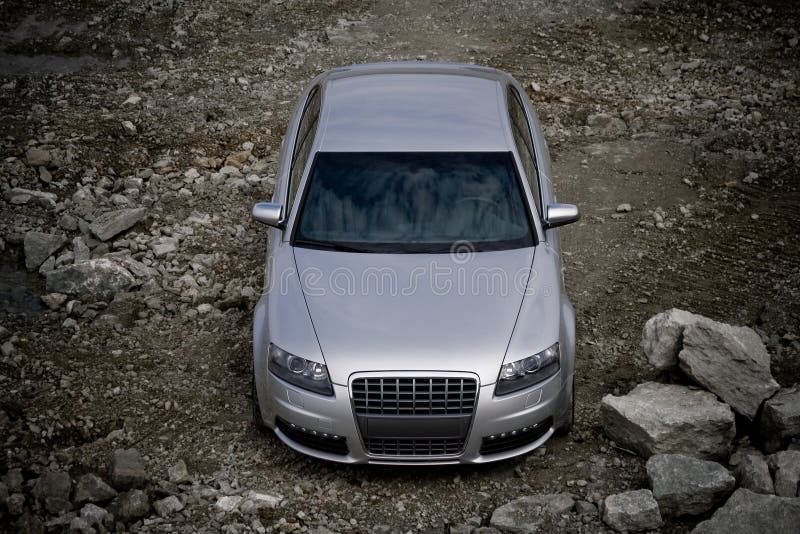 Top-front view of a car stock photo. Image of light, high - 6108788