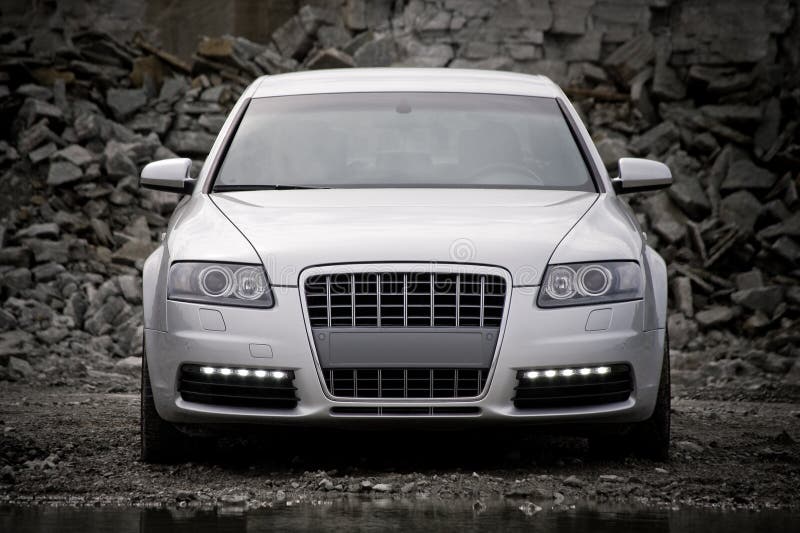 Front view of a Luxury car stock photo. Image of automobile - 10445194