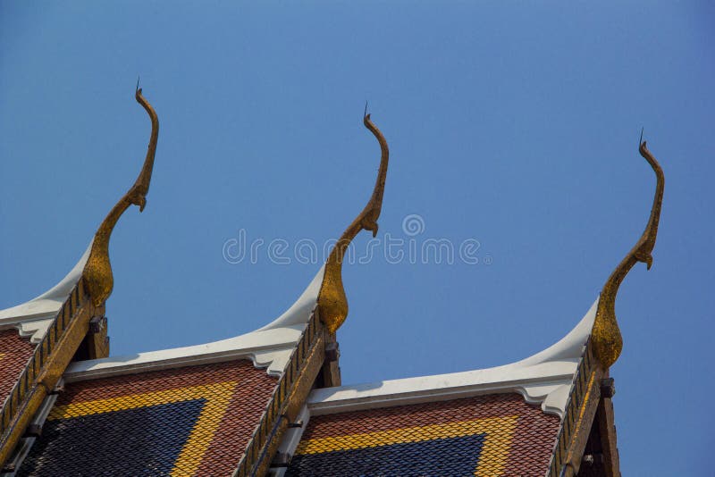 Top gable stock image. Image of keaw, gold, asia, thailand - 71969343
