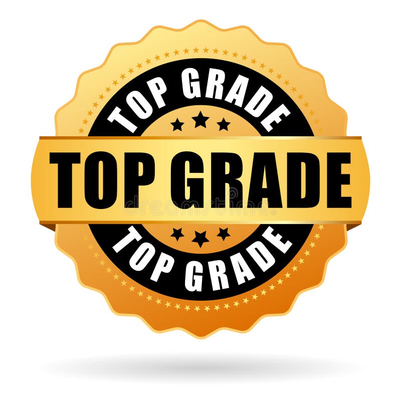 Top grade vector gold seal stock vector. Illustration of high - 340860847