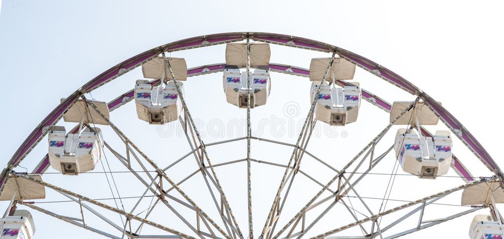 Top Half of a Ferris Wheel, Empty Stock Image - Image of playground ...