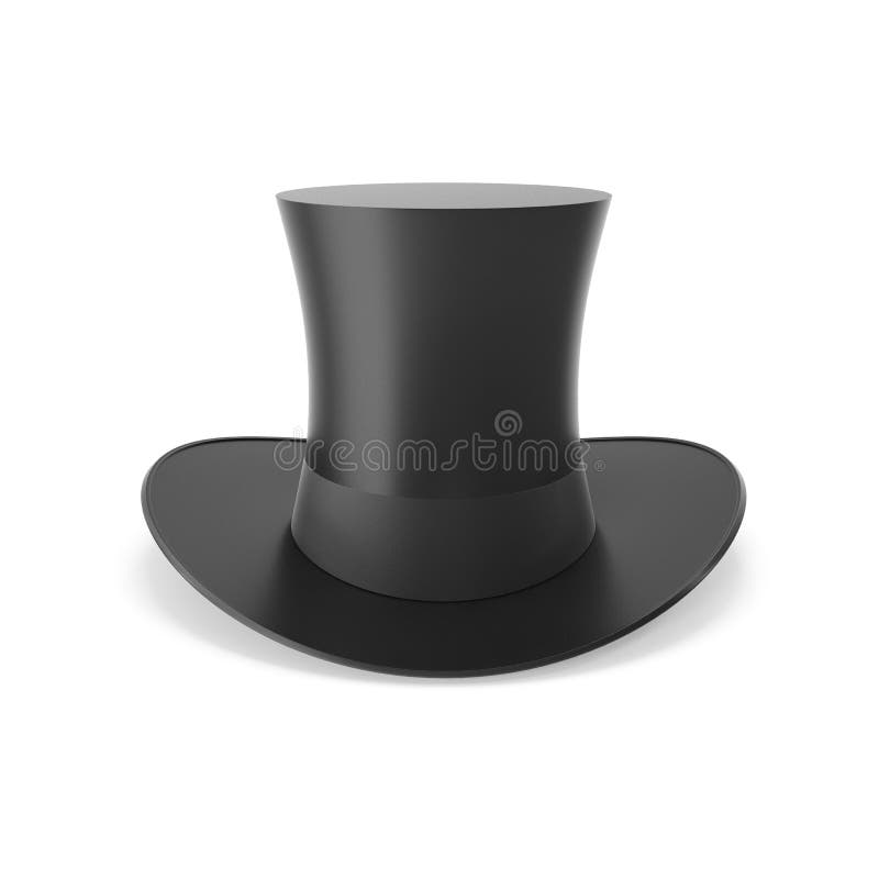 Top Hat with Red Ribbon Isolated on White Background. Stock ...