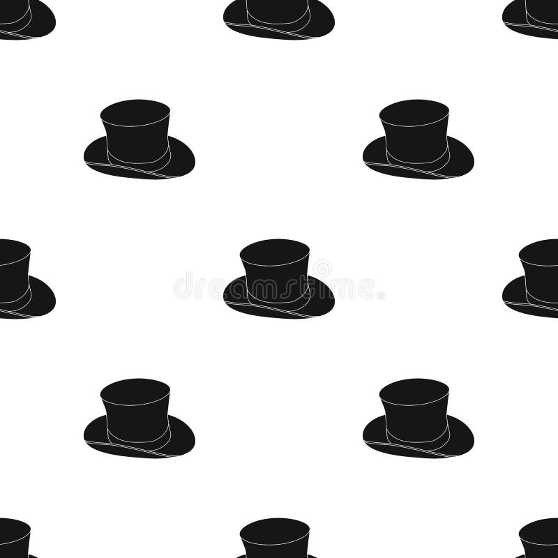 Top Hat Icon in Black Style Isolated on White. England Country Pattern ...