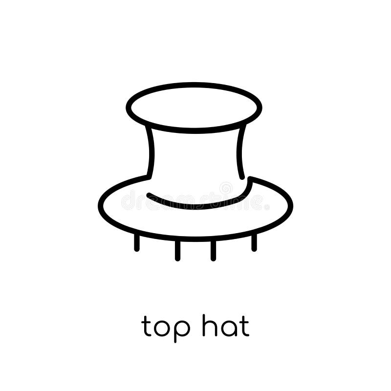 Top Hat Icon from Collection. Stock Vector - Illustration of retro ...