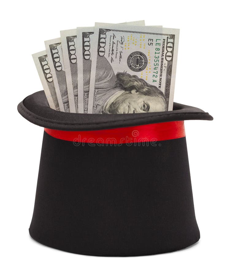 Top Hat and Money stock image. Image of isolated, burn - 63174565