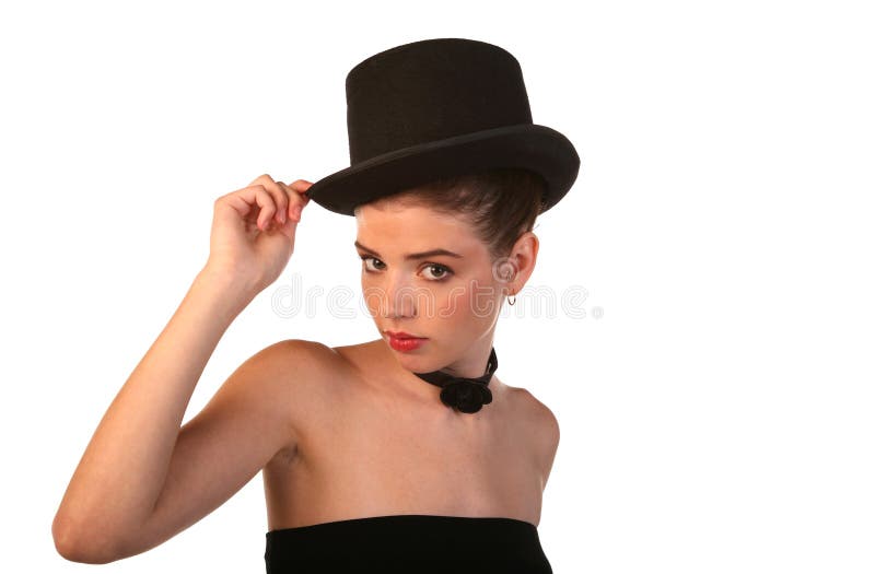 Top Hat Pose stock image. Image of pose, look, white - 12336495