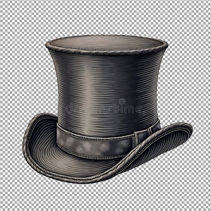A Top Hat Vintage Engraved Illustration Stock Image - Illustration of ...