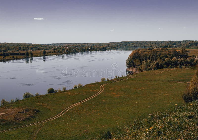 On the Top of the High Hill, There is a Wonderful View of the River ...