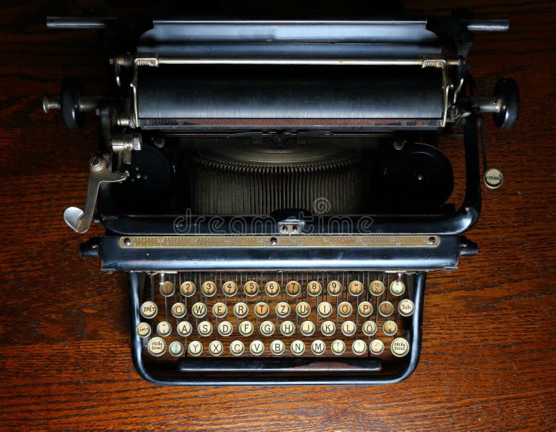 Top of historic typewriter stock photo. Image of mechanical - 69343366
