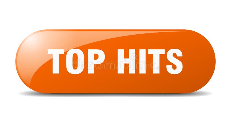 Top Hits Button. Sticker. Banner. Rounded Glass Sign Stock Vector ...
