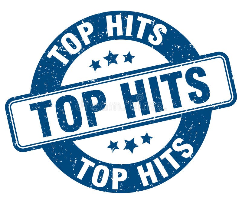 Top Hits Stamp. Top Hits Label. Round Grunge Sign Stock Vector ...
