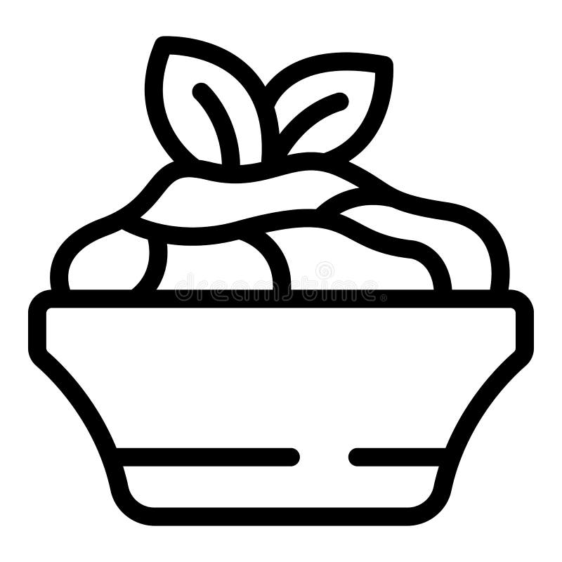 Top Hummus Icon Outline Vector. Paste Bowl Stock Vector - Illustration ...