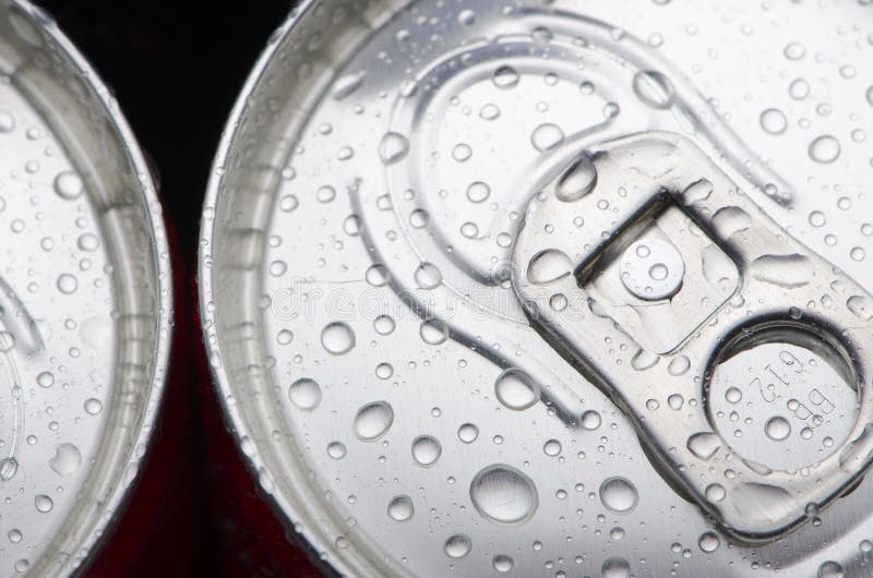 Top of an Iron Can. Can Lid with a Drink of Cola Stock Image - Image of ...