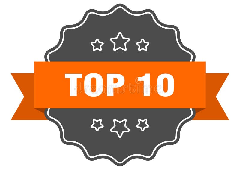 Top 10 label stock vector. Illustration of band, grey - 160028427