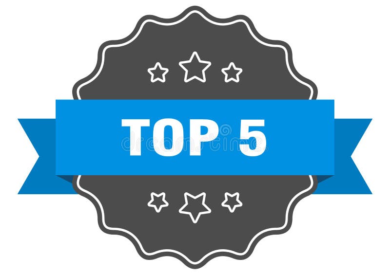 Top 5 Label. Top 5 Isolated Seal. Sticker. Sign Stock Vector ...