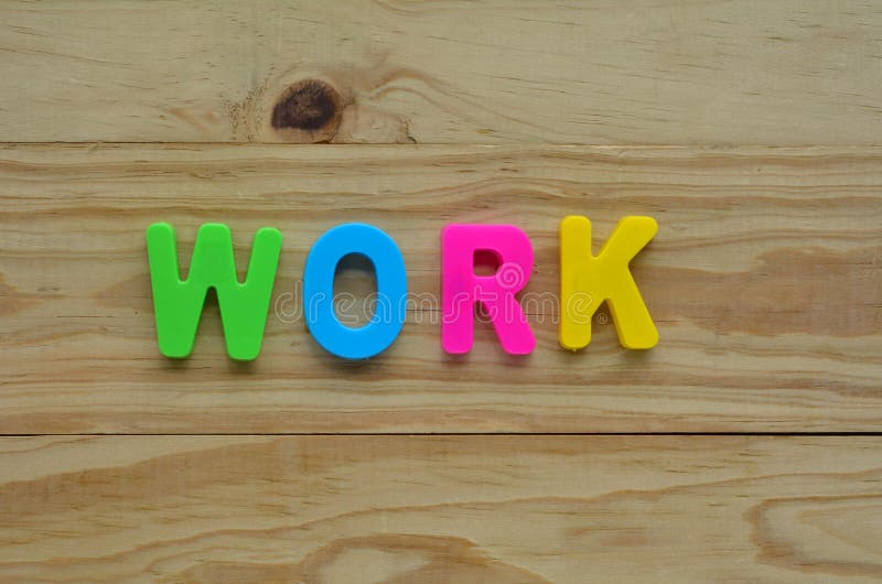 The Word `WORK` Written with Keyboard Keys Stock Image - Image of words ...