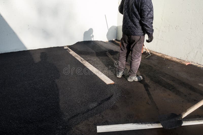 Top layer of asphalt stock photo. Image of hard, roadworks - 164873996