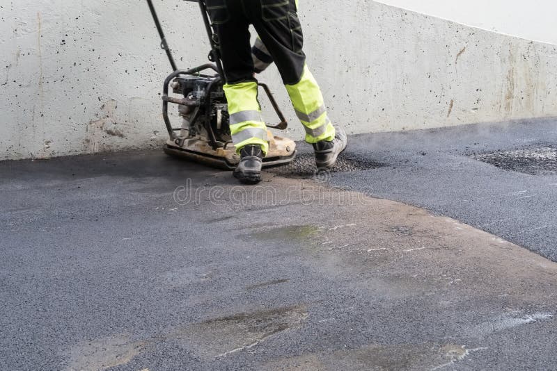 Top layer of asphalt stock photo. Image of bitumen, machine - 165508954