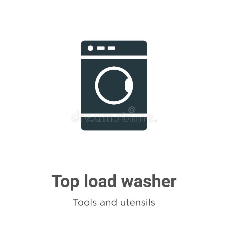 Top Load Washer Outline Icon. Isolated Line Vector Illustration from ...