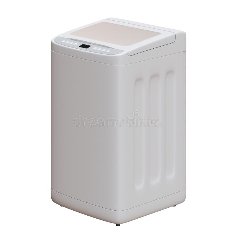 Top Loading Washing Machine 3D Render Illustration Stock Illustration ...