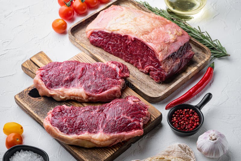 Top Loin, Fresh Organic Beef Cut, on White Background Stock Image ...