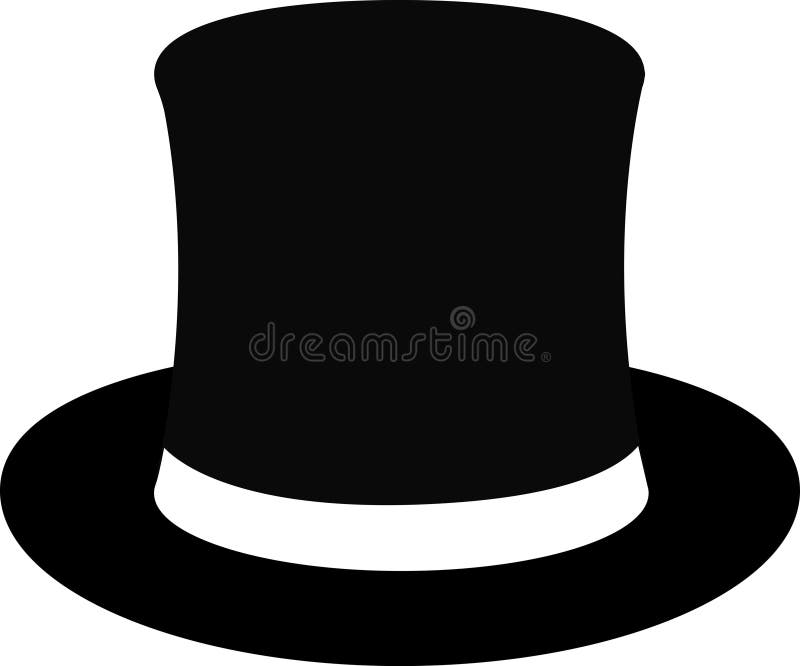 Top Long Hat, Magic Hat Icon, Black Long Hat Stock Illustration ...