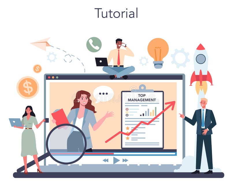 Top Management Online Service or Platform. Successful Strategy Stock ...