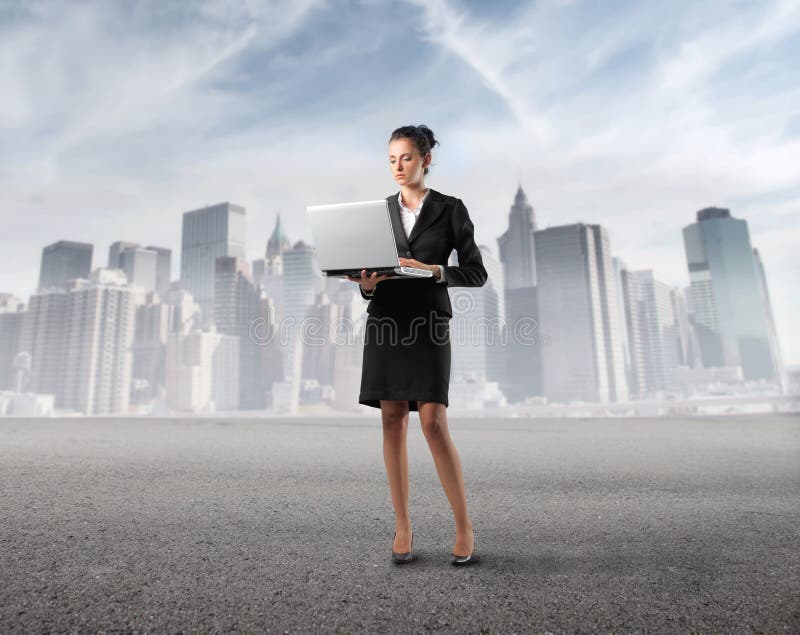 Top manager stock photo. Image of city, laptop, travel - 15160444