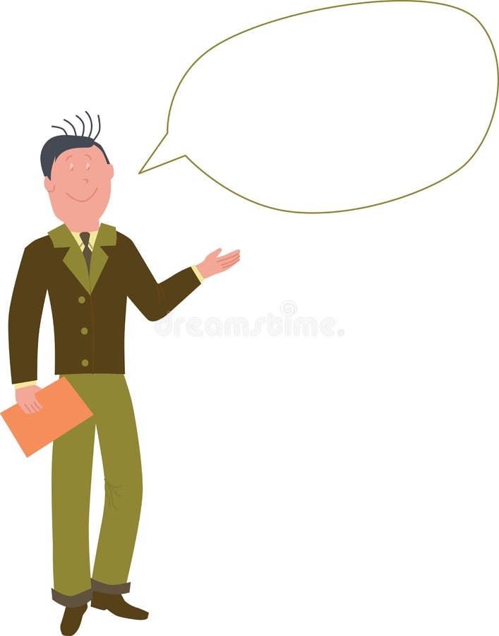 Top Manager with Folder and Cloud Stock Vector - Illustration of voice ...
