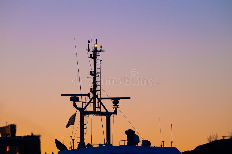 Top Mast of a Freight Ship.. Editorial Photo - Image of nautical, view ...
