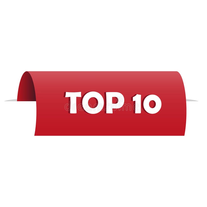 Number Banner List 10 Stock Illustrations – 659 Number Banner List 10 ...