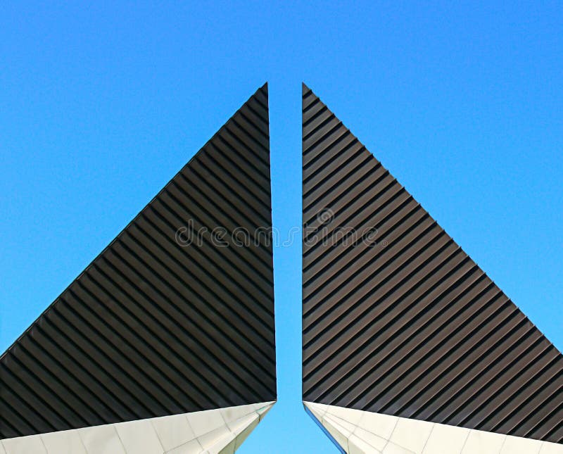 Top of a Monument with Geometric Shapes Stock Photo - Image of design ...