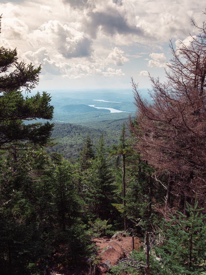 The View from Mount Haystack Stock Image - Image of natural, clouds ...