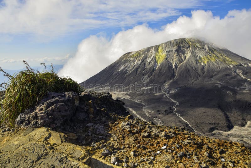 On Top of Mount Ile Lewotolok Lembata Stock Photo - Image of volcano ...
