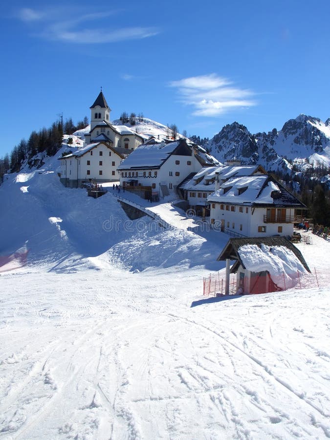 Top of Mount Lussari, Vertical View Stock Image - Image of clean ...