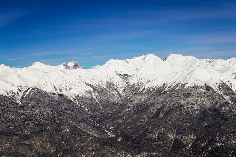 The Top of Mount Snow Winter Ski Resort Stock Photo - Image of extreme ...
