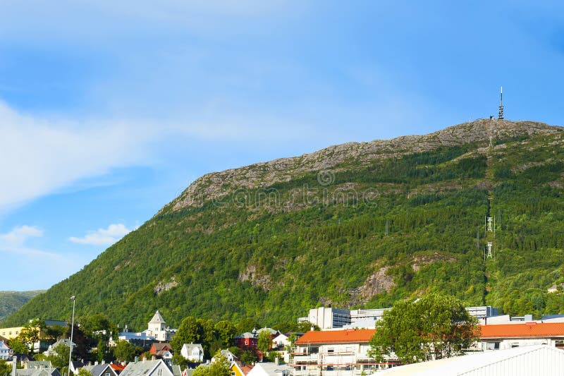 Top of the Mount Ulriken and the Ulriken Cable Car in Bergen, Norway ...