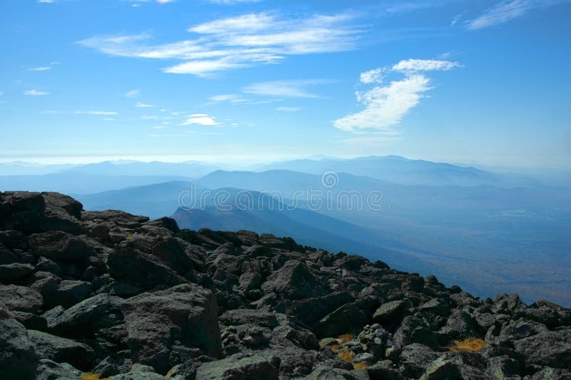 View of the Presidential Range from the Top of Mount Washington Stock ...