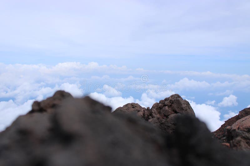 The Top MT Slamet stock image. Image of hiking, rock - 148154783