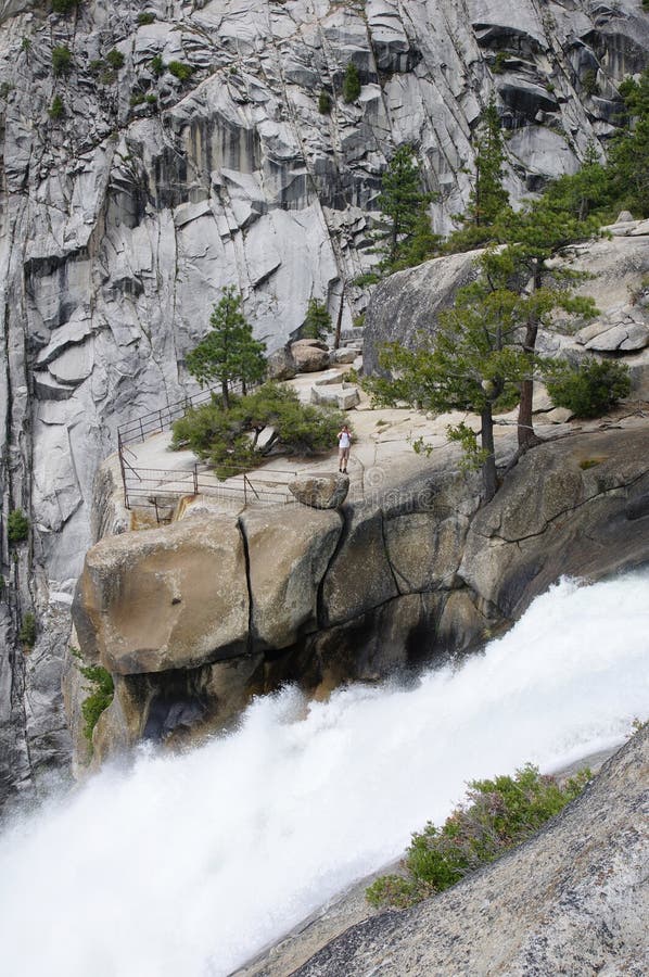 Top of Nevada Falls in the Yosemite National Park Stock Image - Image ...
