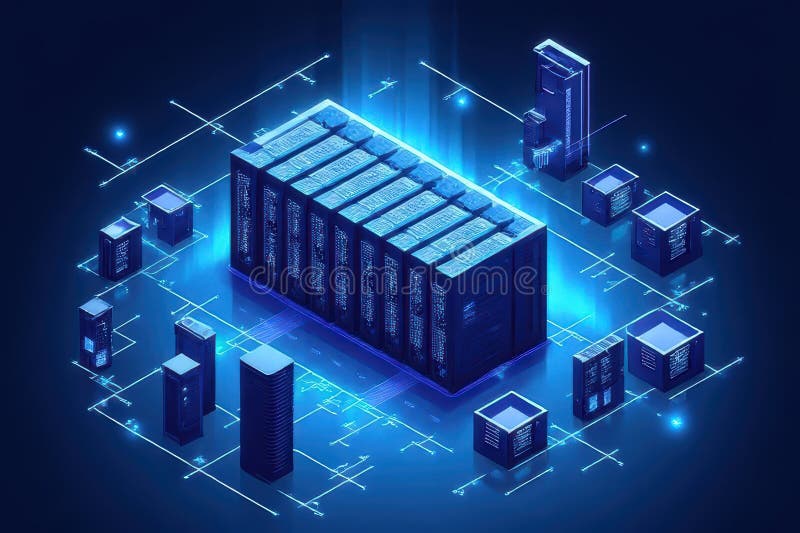 Top-Notch Web Hosting Infrastructure Stock Illustration - Illustration ...