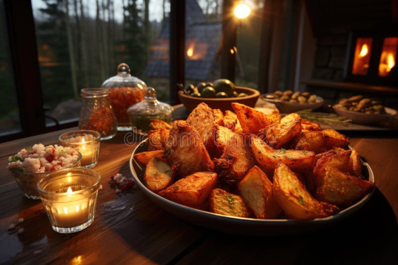 From Top Nuggets Chicken with Chips and Human Hand in Stock ...